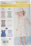 Amazon.com: Simplicity Sewing Pattern 5695 Toddler Dresses, AA (1/2-1-2 ...