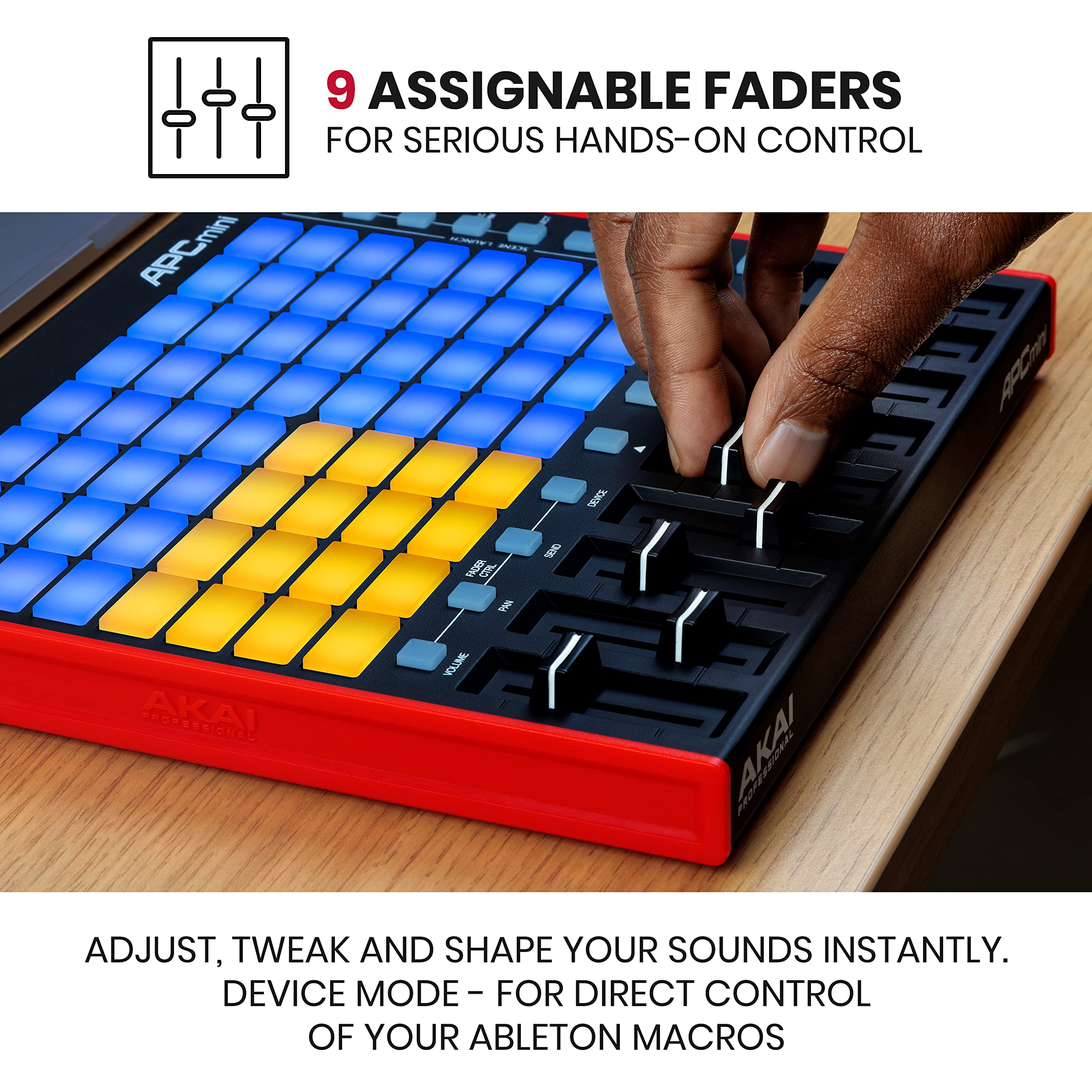 AKAI Professional APC Mini MK2 - USB MIDI Pad Controller for Clip Launching with Ableton Live ...