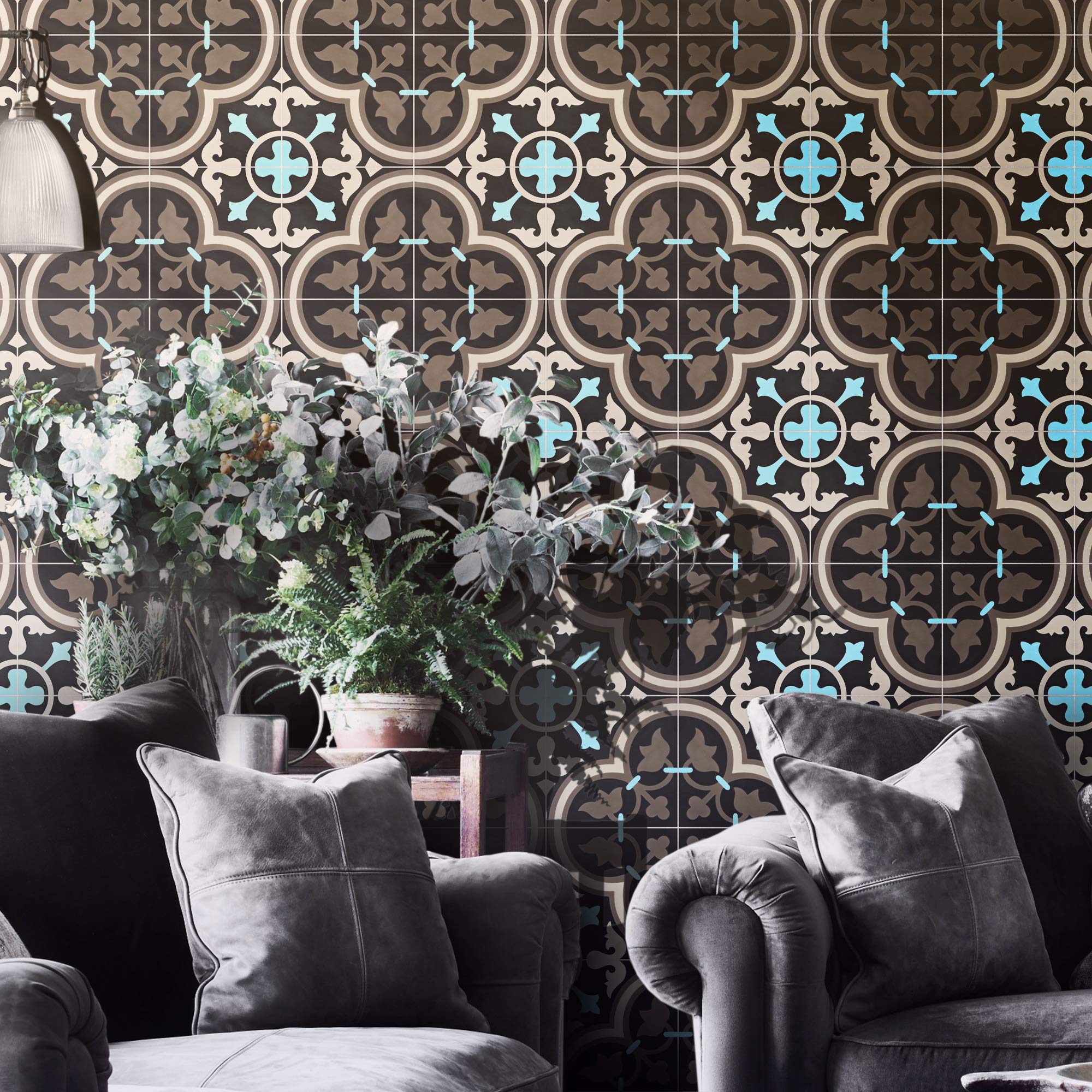 Moroccan Mosaic & Tile House CTP33-05 Casa Handmade Cement Tile, 8''X8 ...