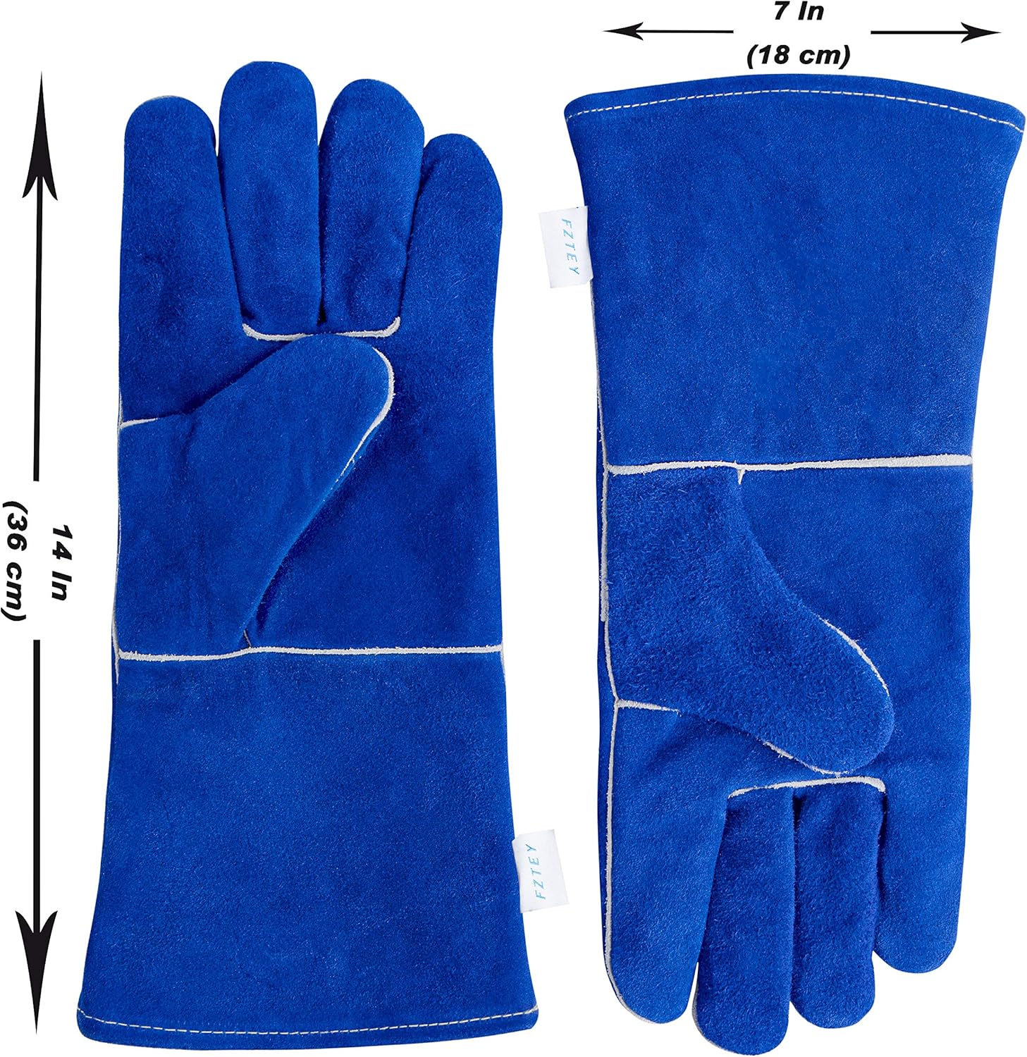 FZTEY Heat Resistant Fire Proof Guant, Welding High Temperature Gloves ...