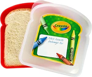 Amazon.com: Crayola Sandwich Container, Colors Vary: Reusable Lunch ...