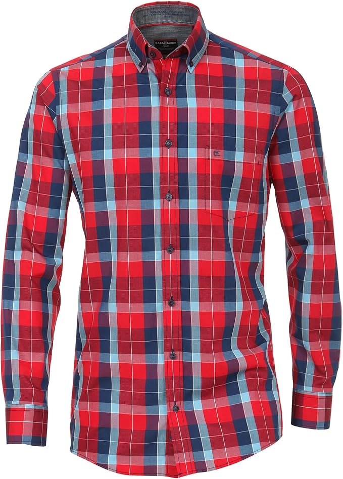 Casa Moda - Camisa Casual - Cuadrados - con Botones - para Hombre Rot ...