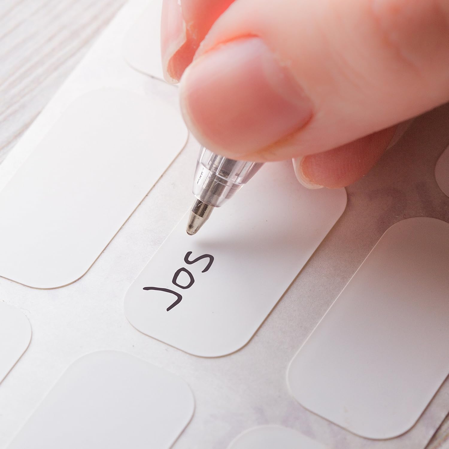 STIKINS® Name Label Kit with Pen, 60x Plastic Write-On Labels (Pen ...