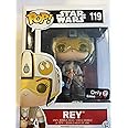 Amazon.com: Funko Pop! Star Wars Rey #119 (With X-Wing Helmet Exclusive ...