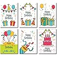 Amazon.com : Happy Birthday Postcards - (48 Pack, 6 Different Designs ...