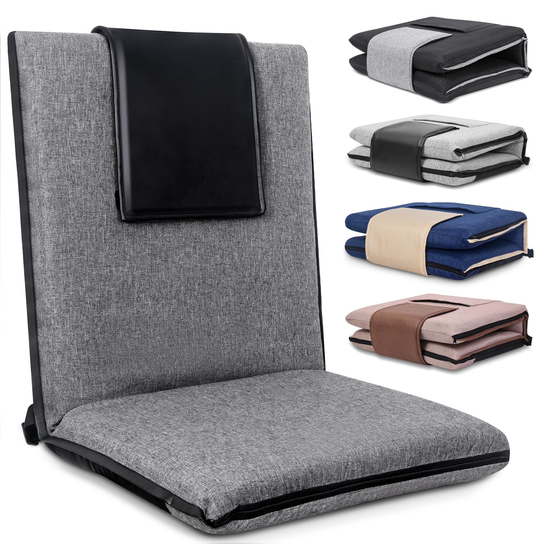 FASTMOMENT Floor Chair with Back Support 14-Position Adjustable Floor ...