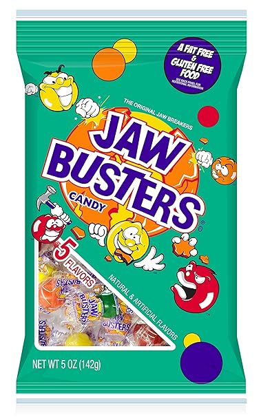 Amazon.com : Jaw Buster Candy, Assorted Fruit Flavors, 5 Ounces ...
