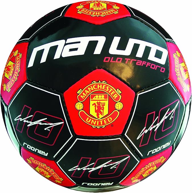 Manchester United Signature Ball, Red and Black - Size 5: Amazon.co.uk ...