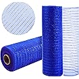Amazon.com: GouZaak 2 Rolls Royal Blue Deco Mesh Ribbon 10 in x 30 ft ...