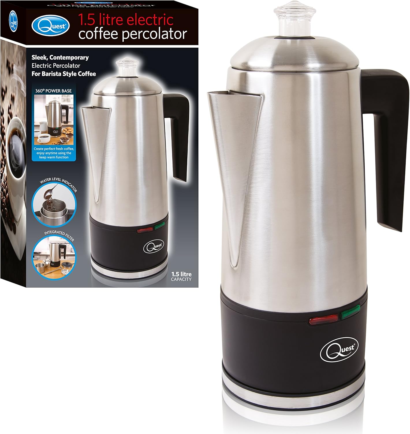 Quest Edelstahl Kaffeezubereiter, 1,8 Liter, Cremefarben: Amazon.de ...