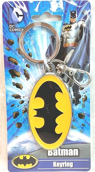 Batman Key Chain Keyring Colored Pewte Logo at Amazon's Entertainment ...