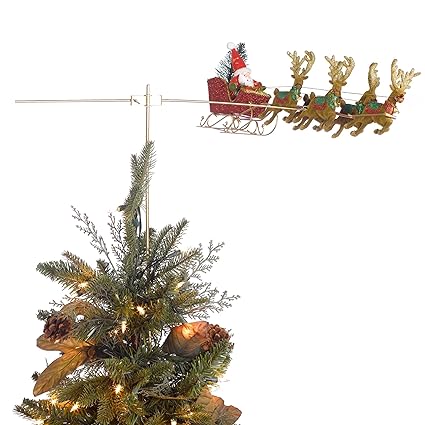 Flying Santa Animated Christmas Tree Topper: Amazon.co.uk: Kitchen & Home