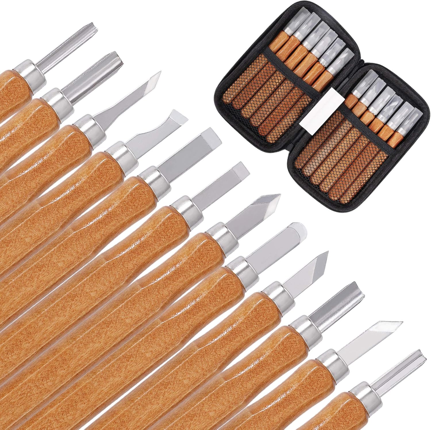 Outils de Sculpture sur Bois avec Pierres à aiguiser Ciseaux à Bois ...