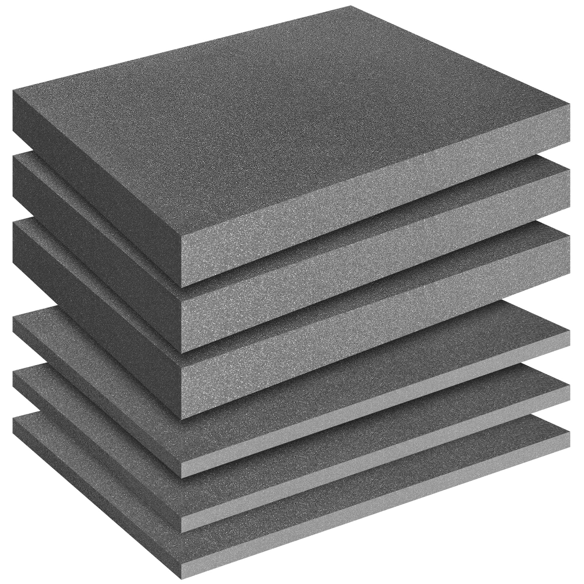 16" X 12" X (0.4" and 1.5")- 4 Pack Packing Foam Sheets Grey Cuttable ...