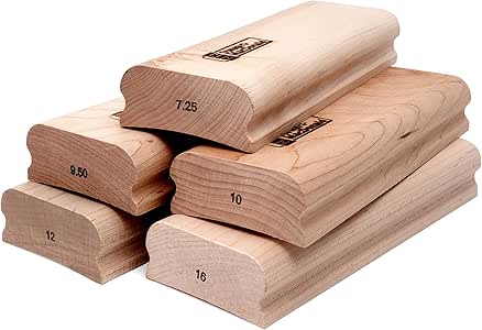 Amazon.com: StewMac 8"-Length Wooden Radius Sanding Blocks - Set of 5 ...