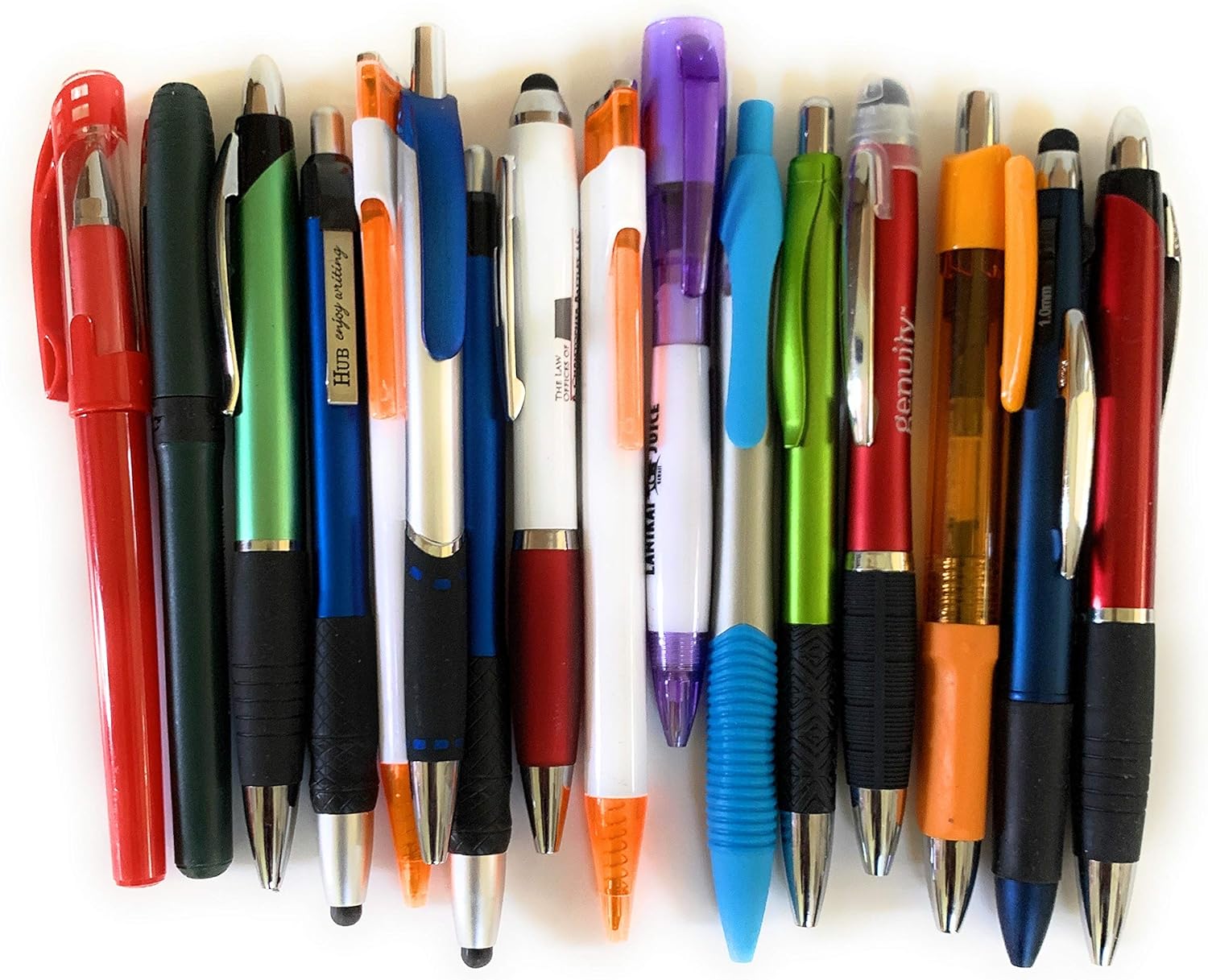Amazon.com : 25 Misprint Ink Pens, Mix of Plastic, Metal & Soft Tip ...