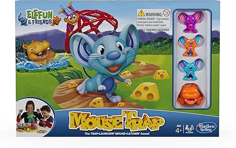 Amazon.com: Hasbro Gaming Elefun & Friends Mousetrap Game: Toys & Games