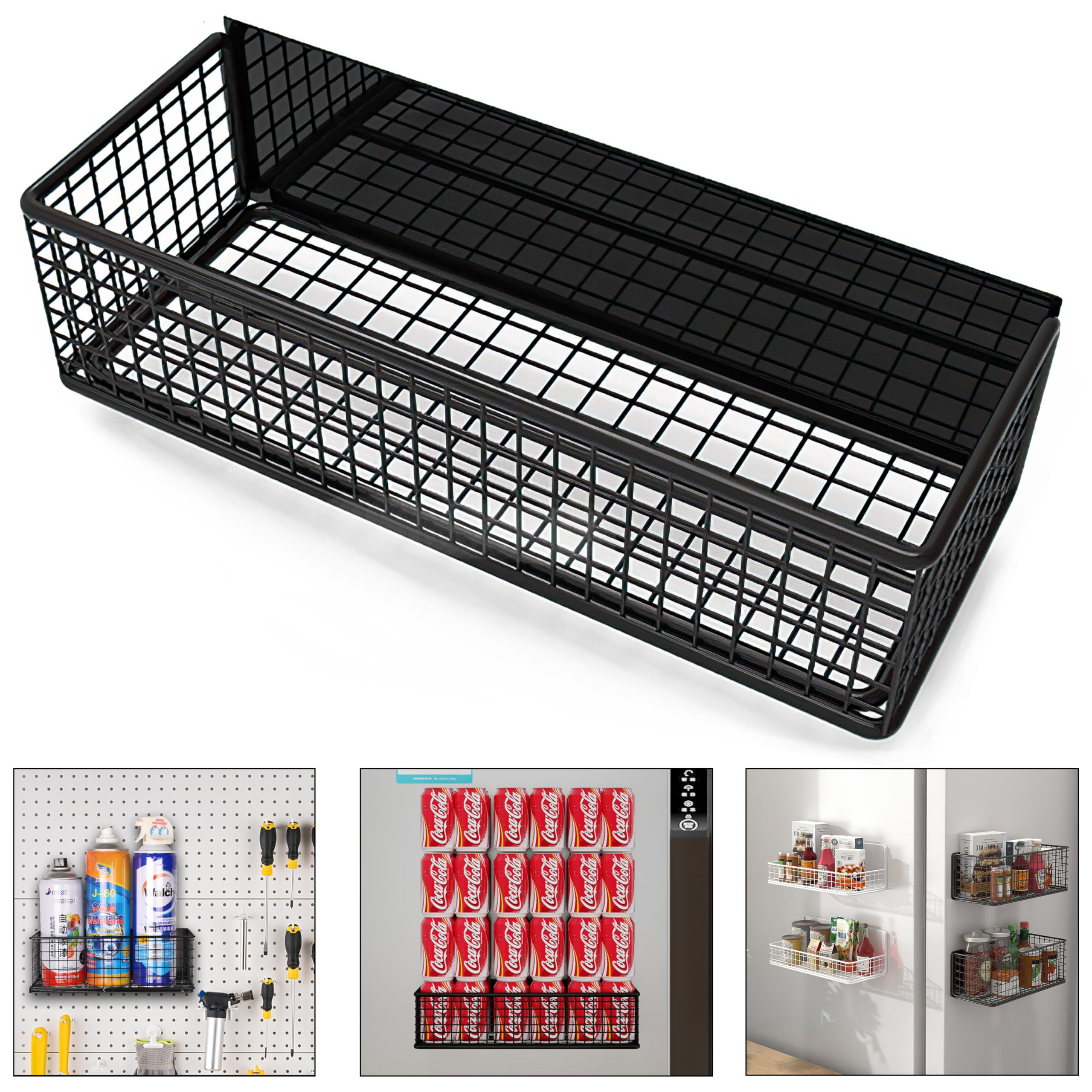 LIFEFAN Magnetic Basket Fridge Large Magnetic Pen Holder Whiteboard ...