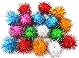 Amazon.com : All In One New Assorted Color Pom Pom Sparkle Balls Cat’s ...