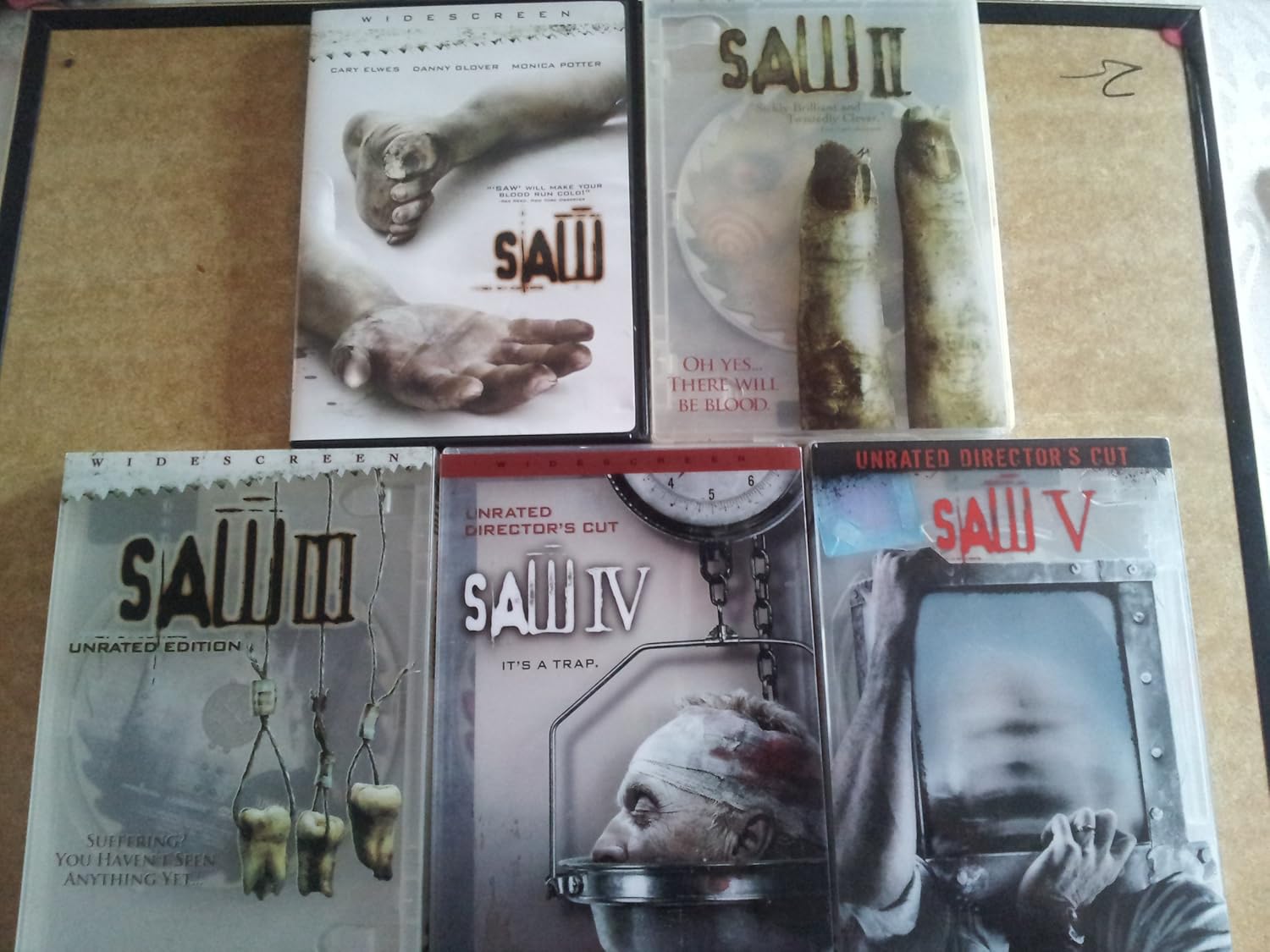 Amazon.com: Saw .... Dvd 1-5 Combo Collection ****** Unrated Dvds ...
