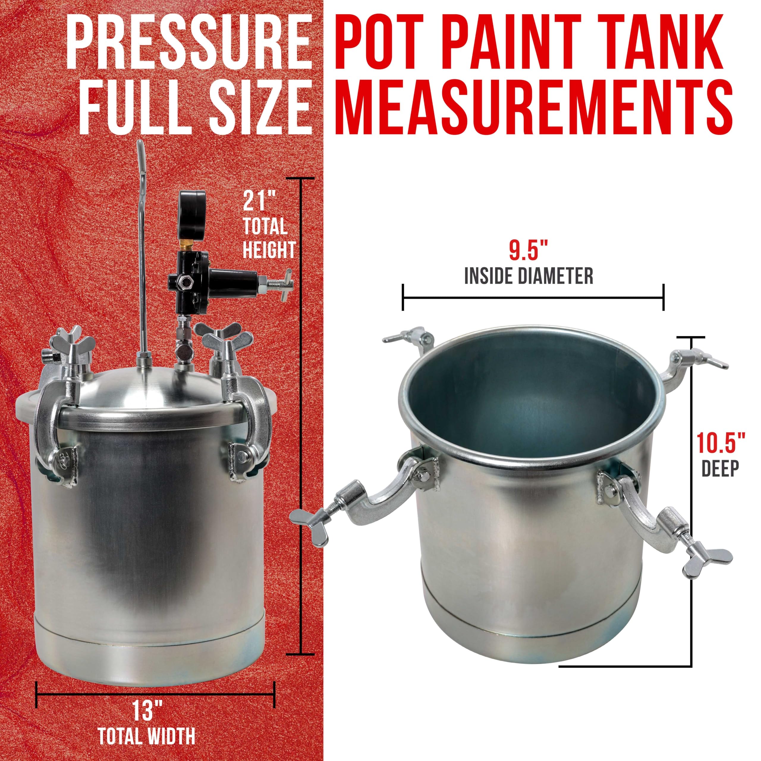 Mua TCP Global 2.5 Gallon (10 Liter) Heavy Duty Steel Pressure Pot ...