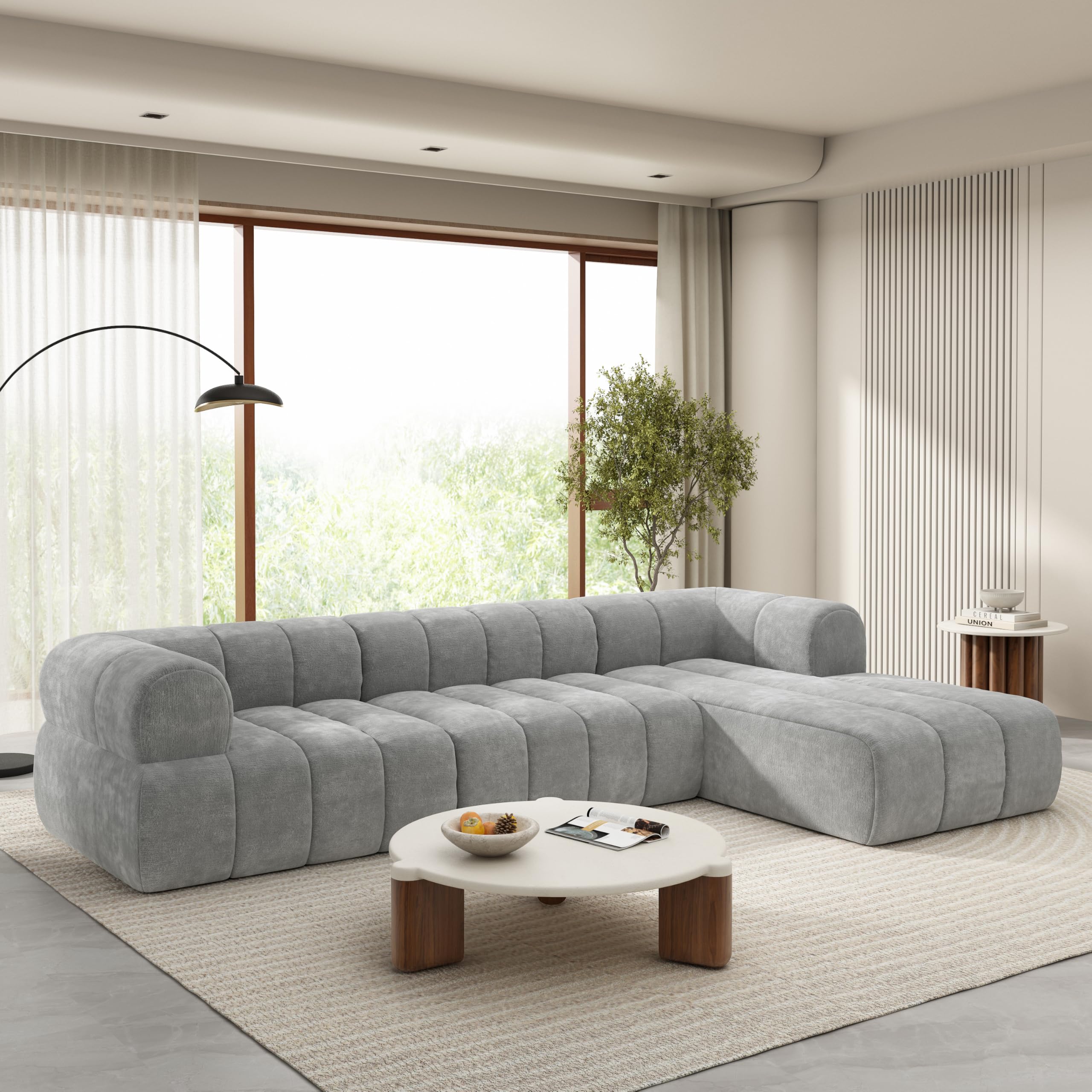 Christopher Knight Home Mania 122" Modular L-Shape Sofa Couch with ...