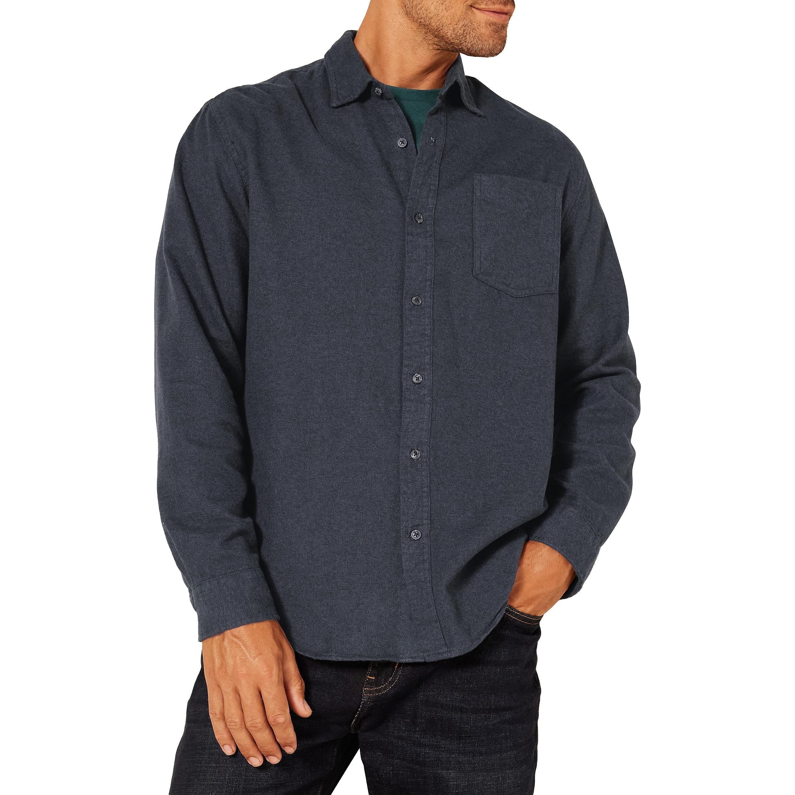 Amazon Essentials Men's Long-Sleeve Flannel Shirt (Available in Big ...