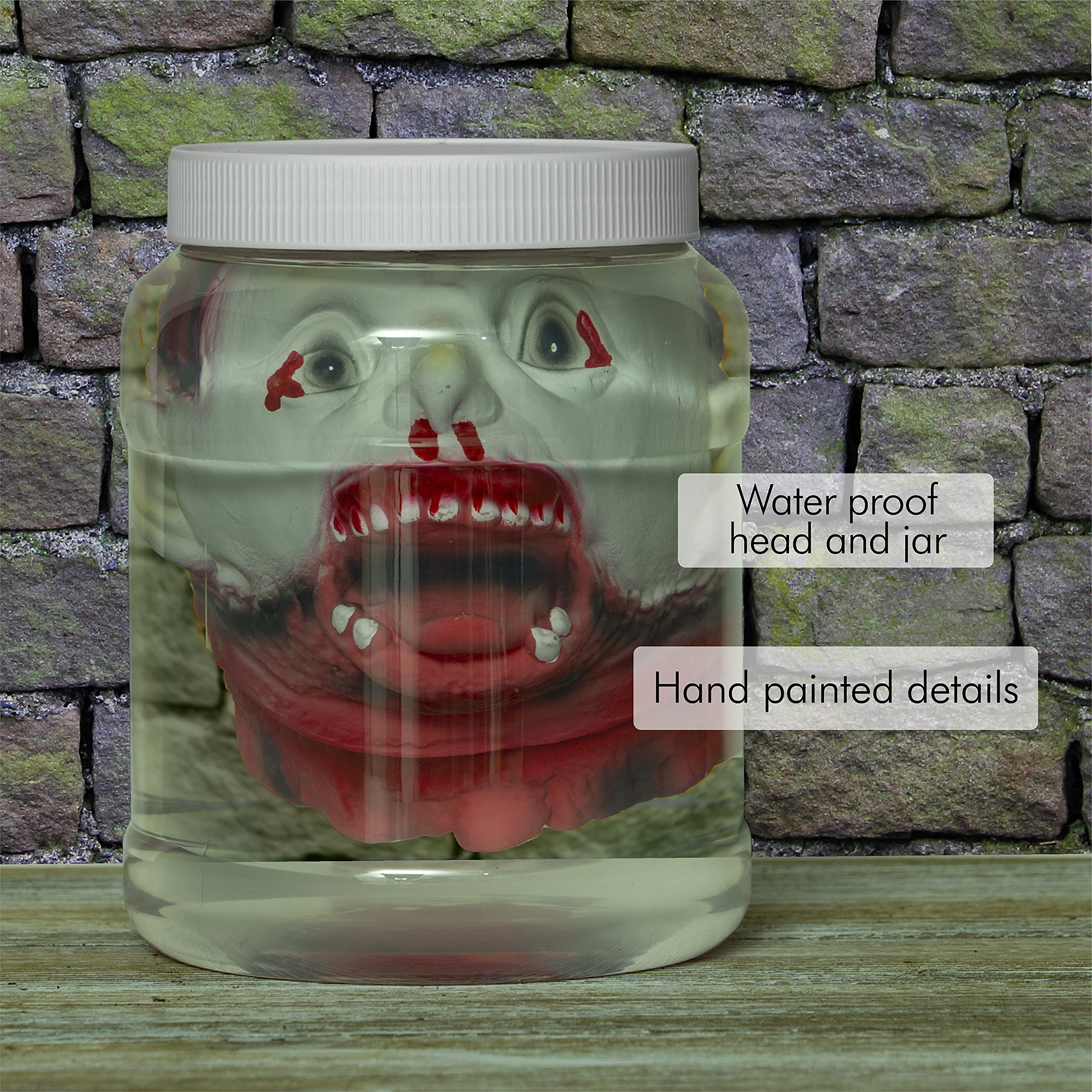 Mua Skeleteen Laboratory Head in Jar - Gory Fake Severed Face Scary ...