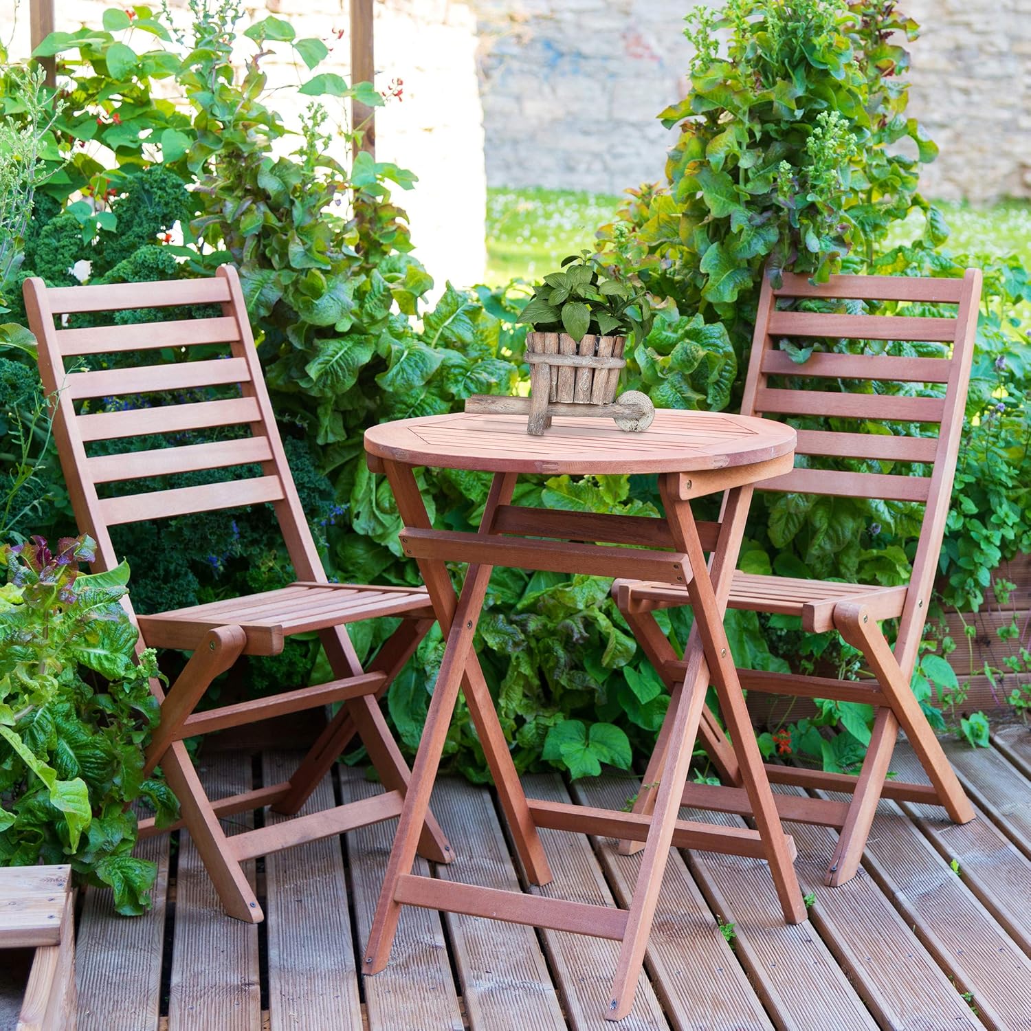 Relaxdays Wooden Wheelbarrow Garden Decoration Shabby Chic Design ...