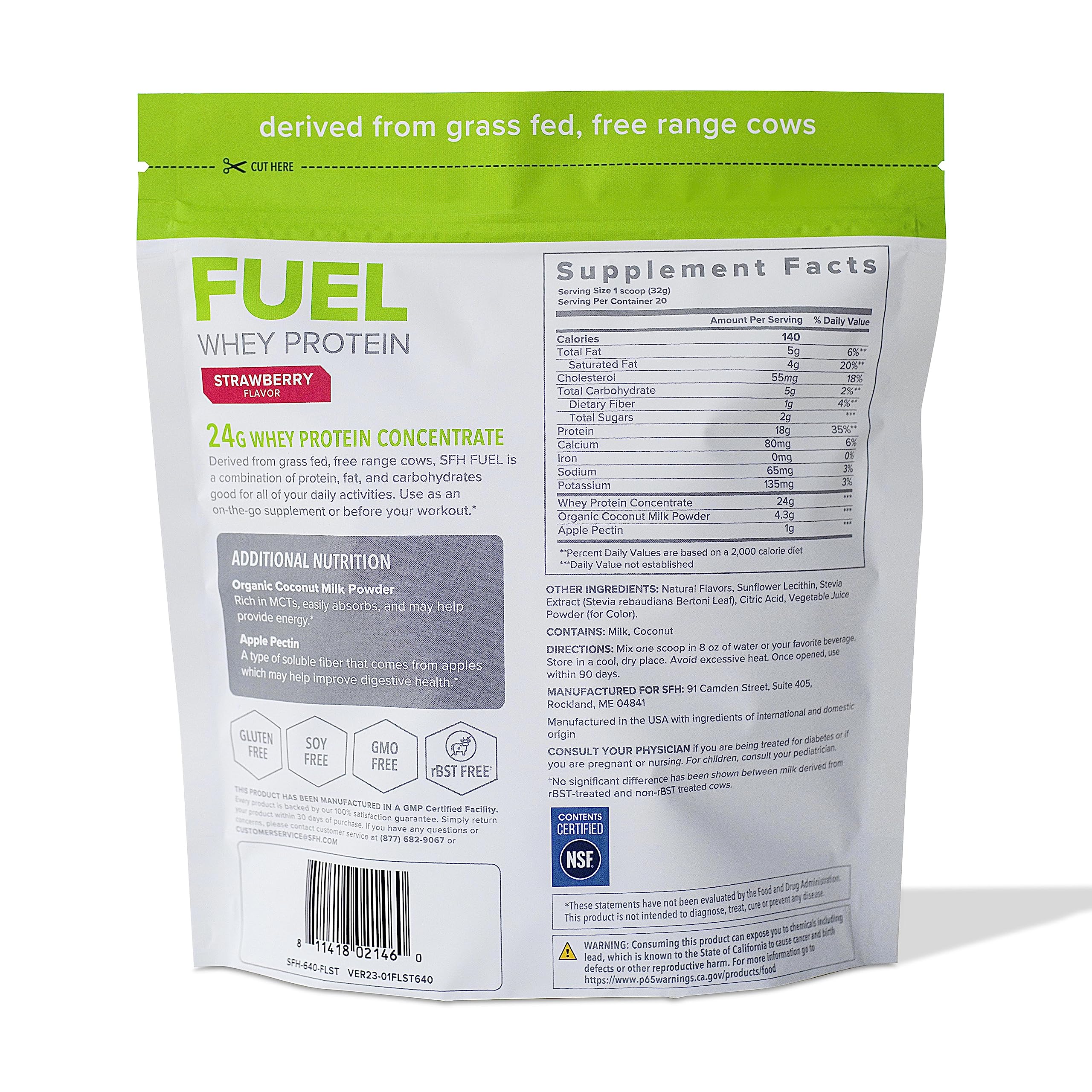 Mua SFH Fuel Whey Protein Powder Great Tasting Grass Fed Whey | MCTs ...