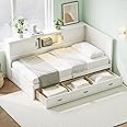 Amazon.com: Bellemave Twin Size Captains Bed, Wood Twin Size Daybed ...