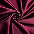 Amazon.com: VACVELT Charmeuse Satin Fabric by The Yard, 60 Inch Wide Burgundy Satin Fabric Shiny ...