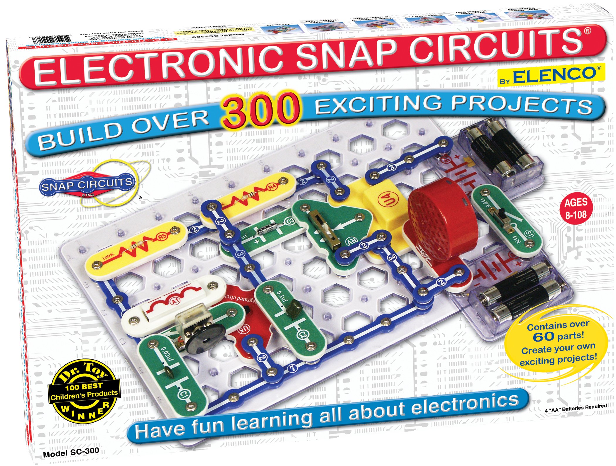 Snap Circuits Classic SC 300 Electronics Exploration Kit Over 300 