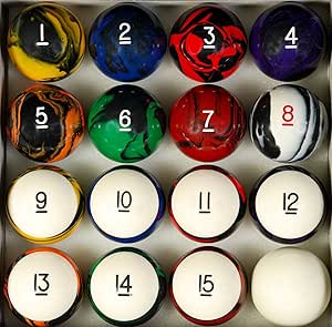Amazon.com : Pool Table Billiard Ball Set, Tech Style : Sports & Outdoors