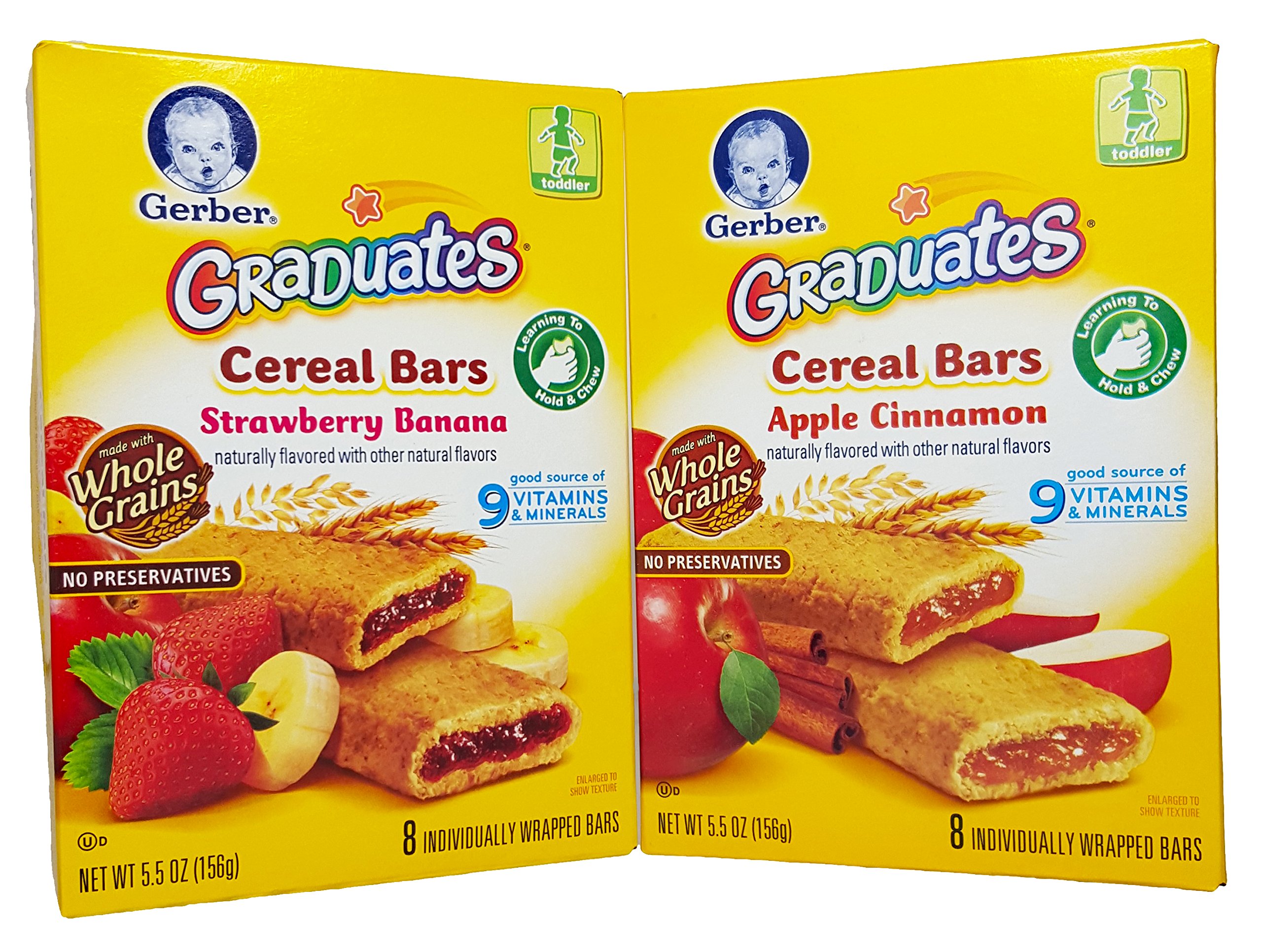 Amazon.com: Gerber Graduates Strawberry & Banana Fruit & Cereal Bars, 8 ...