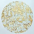 Amazon.com: Snowkingdom Gold Placemats Set of 24 Round 13 Inch Foil ...