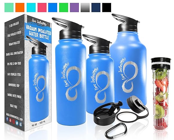 Live Infinitely Double Walled Vacuum Insulated Water Bottles -30, 40 or ...