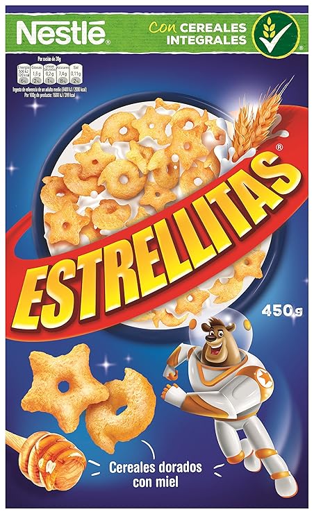 Cereales Nestlé Estrellitas - Cereales de trigo y maíz tostados con ...