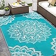 Amazon.com: Yamaziot Waterproof Outdoor Rug 6x9 ft, Reversible Plastic ...