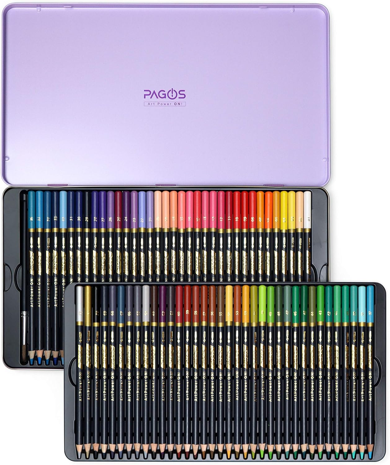 PAGOS 72 Pieces Watercolor Pencil Set, Vivid Colors for Drawing ...