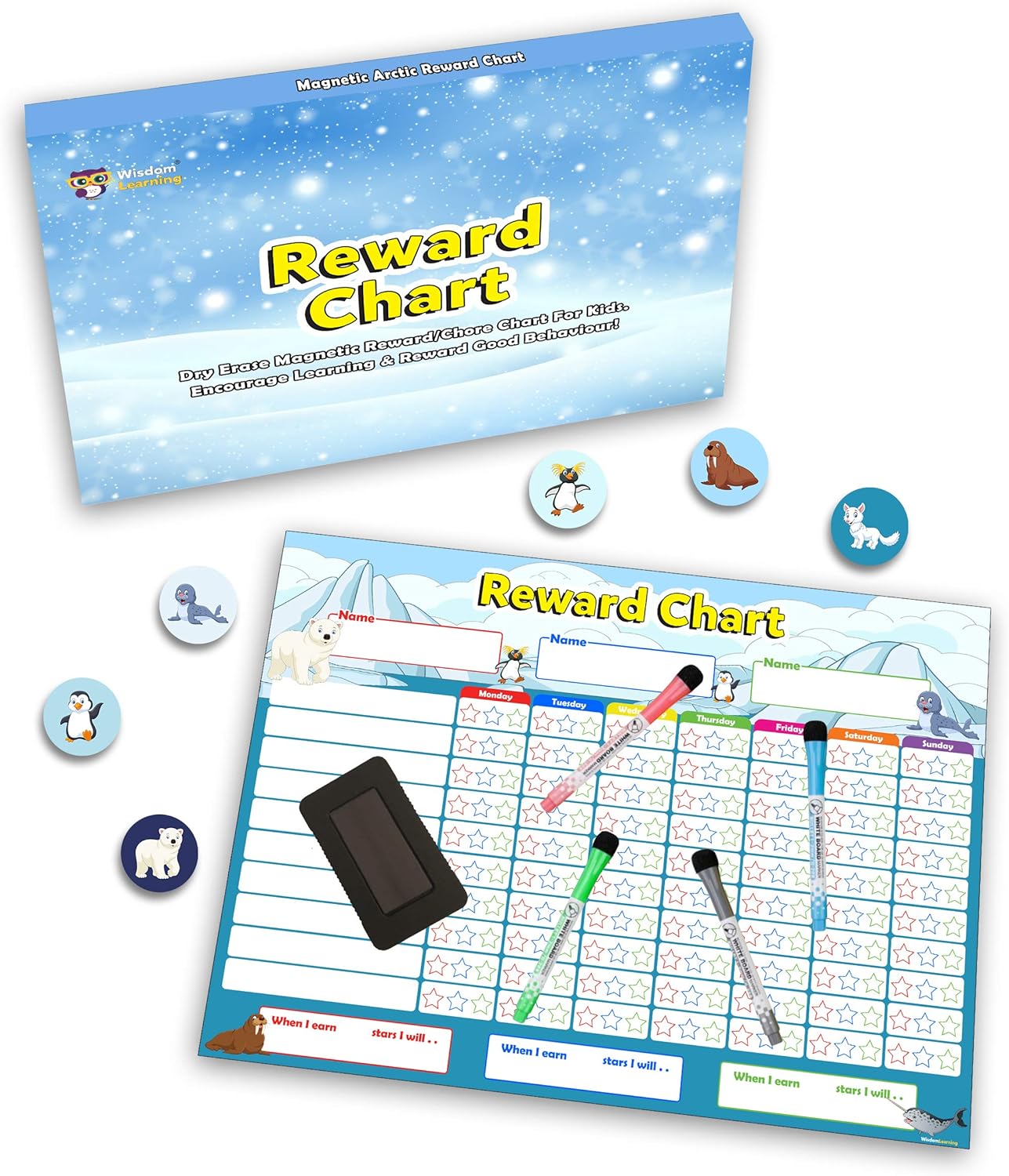 Wisdom Learning Arctic Reward Magnetic Star Chart School Potty ...