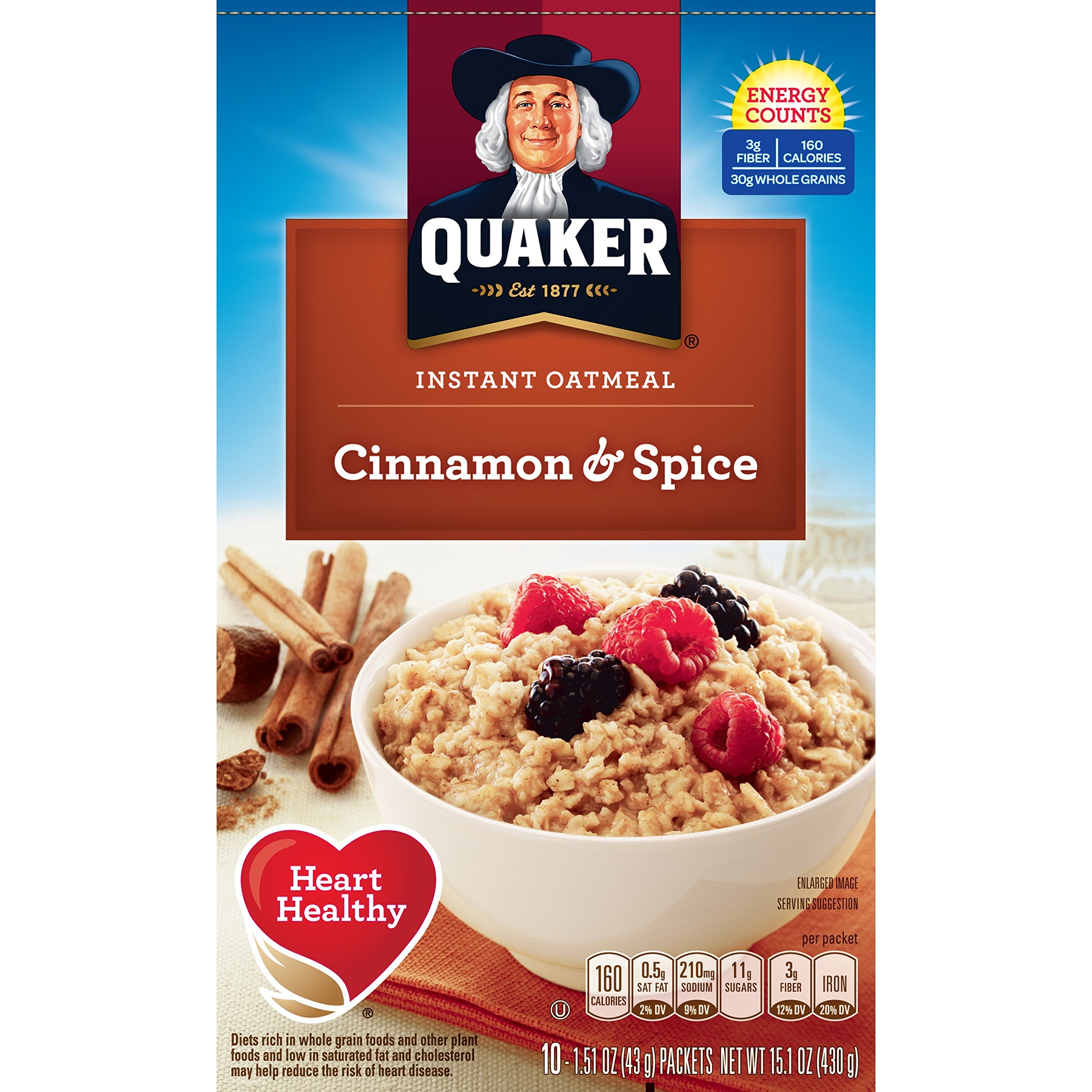 Quaker Instant Oatmeal Cinnamon And Spice Nutrition Facts at Amelia ...