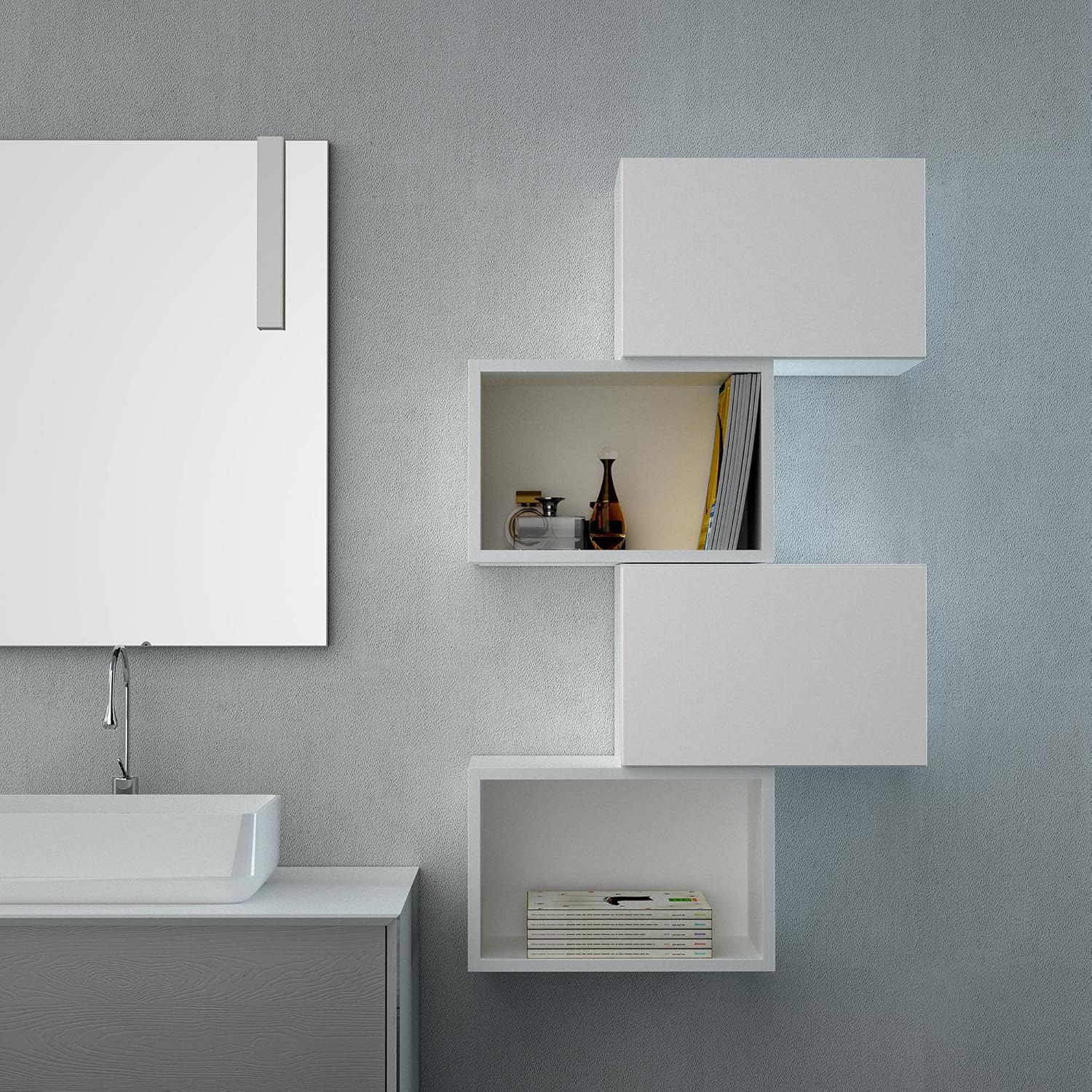 Mobiletti Mobiletto componibile colorato ZEUS 3 Pensile con anta ...