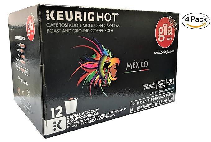 Café Gila Mexico Blend Coffee Single Serve Pods, 12 Count Box (48 Pods ...