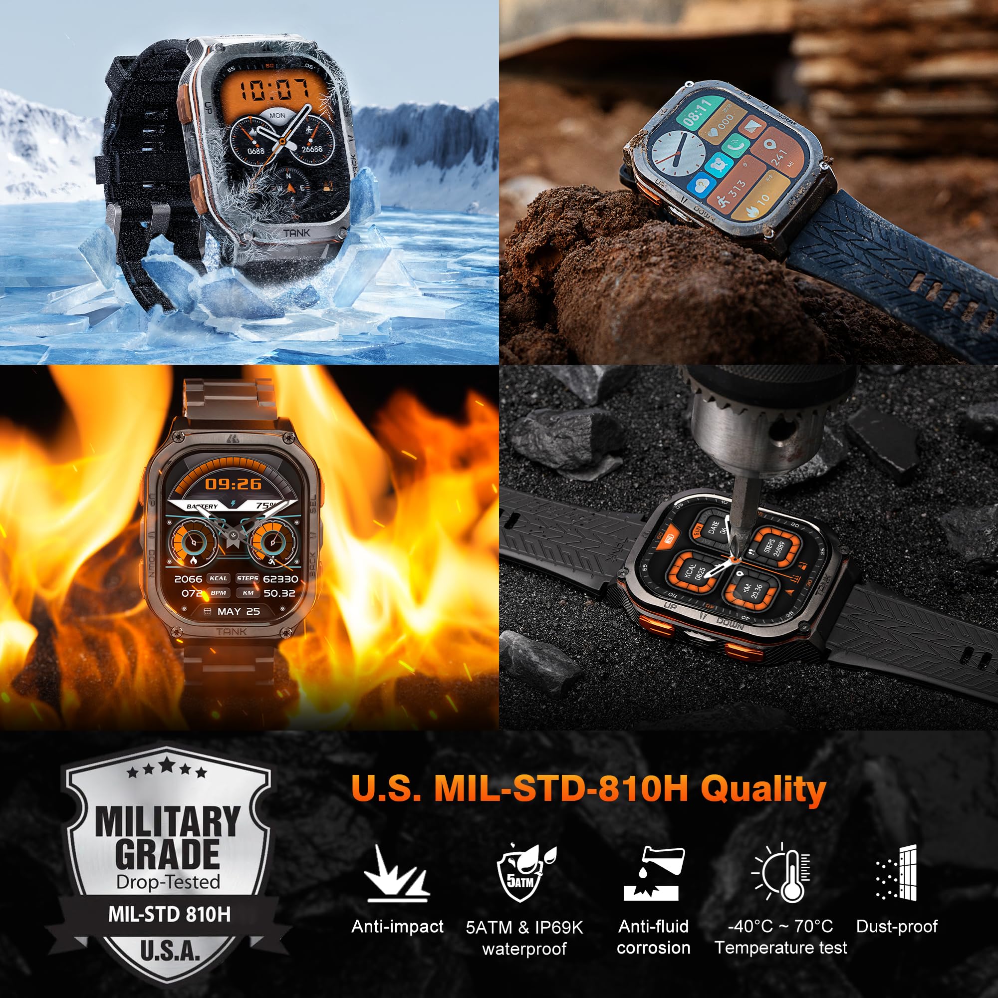 Mua KOSPET Tank M3 Ultra Smart Watch with GPS, 50M Waterproof, Compass ...