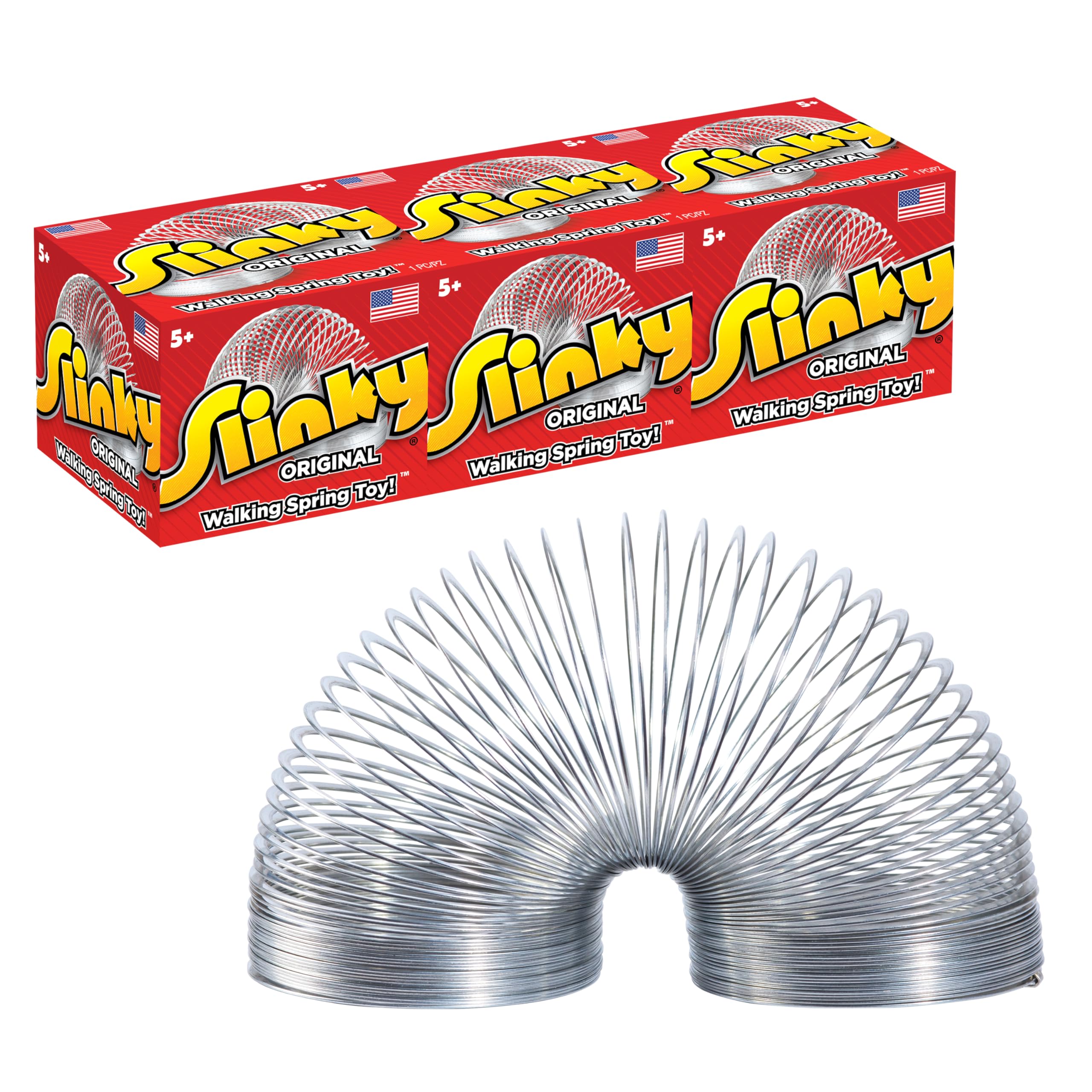 Mua The Original Slinky Walking Spring Toy, 3-Pack Metal Slinky, Fidget ...