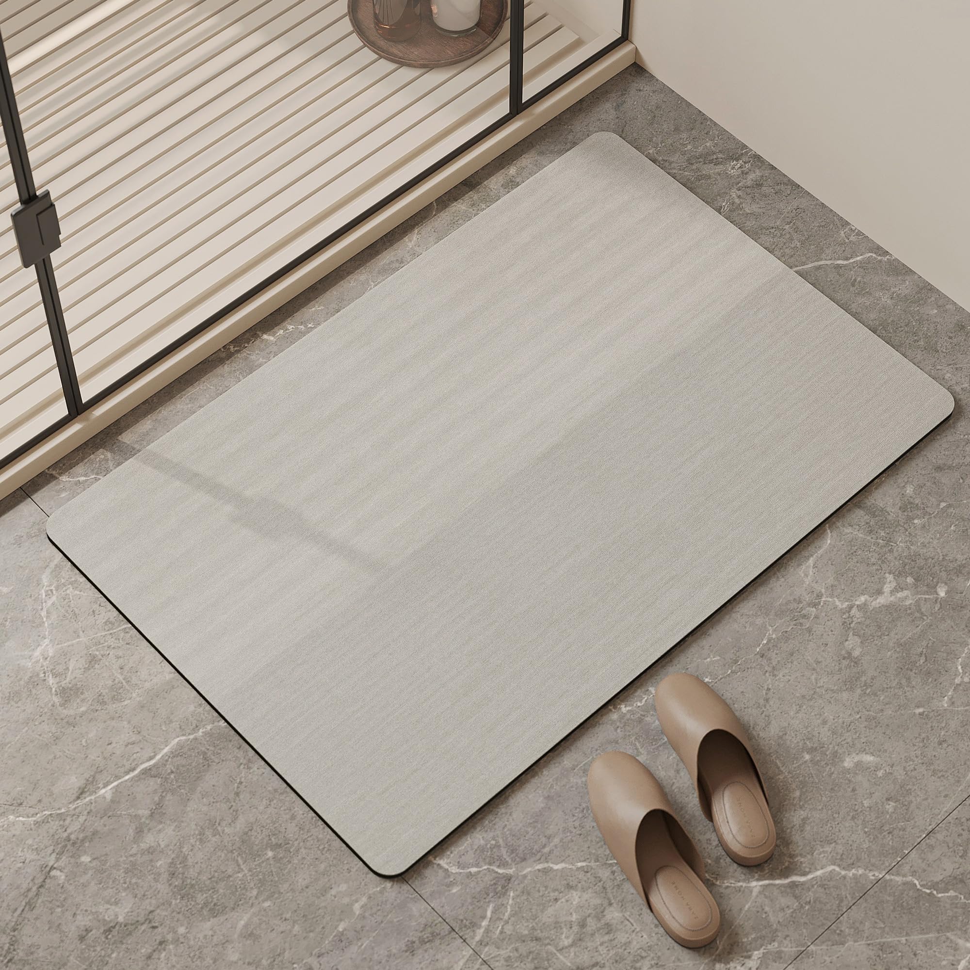 Mecko Bath Mat Rug, Ultra Thin Bathroom Rug -Rubber Non-Slip Quick Dry ...
