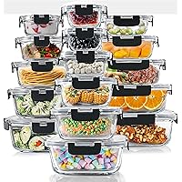 EasyWare JUEGO DE RECIPIENTES DE VIDRIO HERMÉTICO, CONTENEDORES Para ...