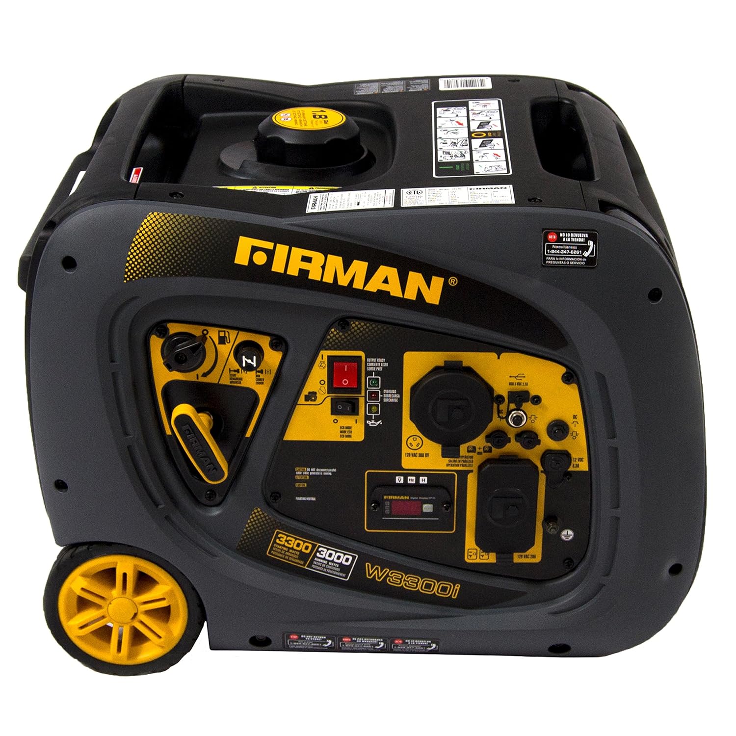 Firman W03081 3300/3000 Watt Recoil Start Gas Portable Generator ...