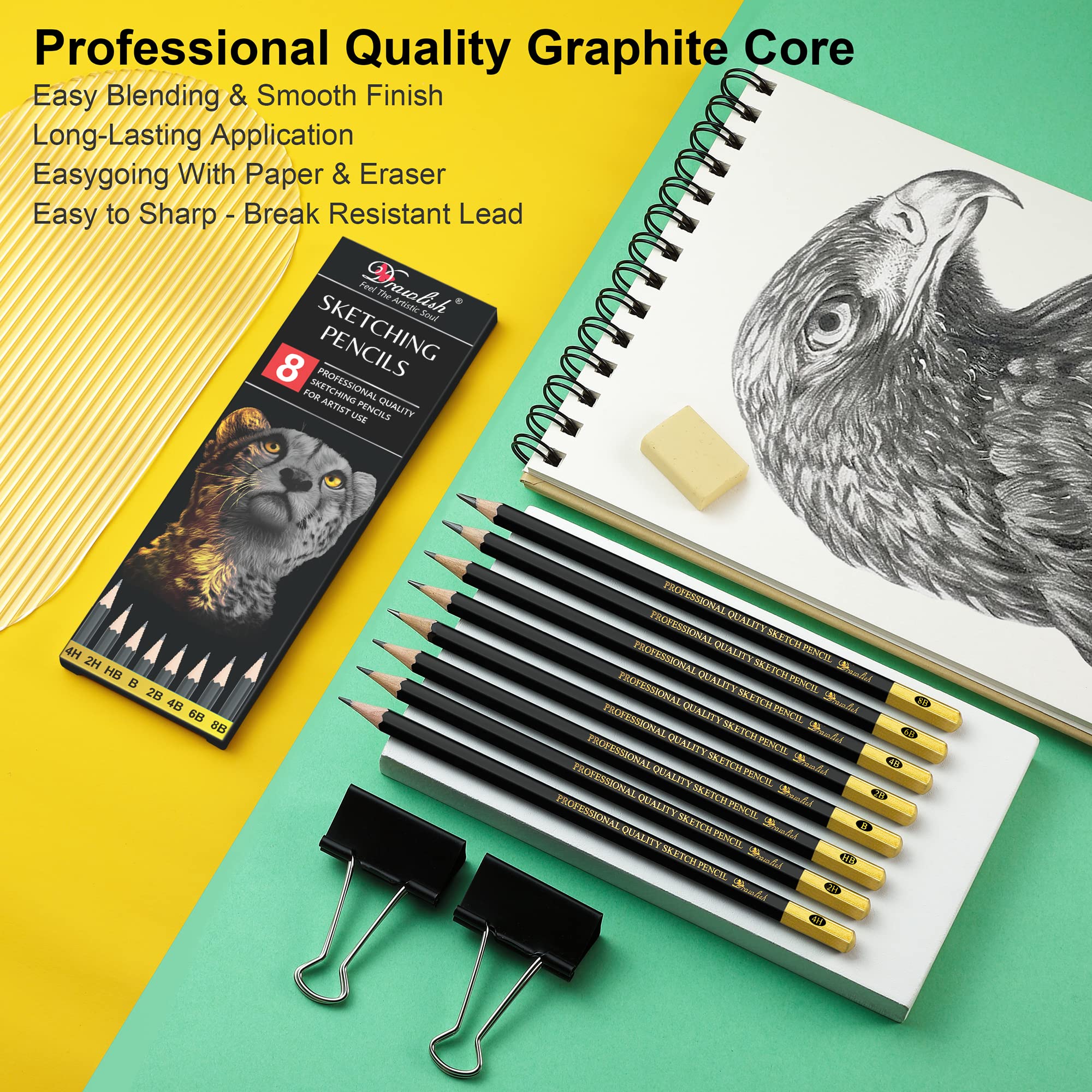Mua Sketching Pencils Set of 8 - B, 2B, 4B, 6B, 8B, HB, 2H, 4H ...